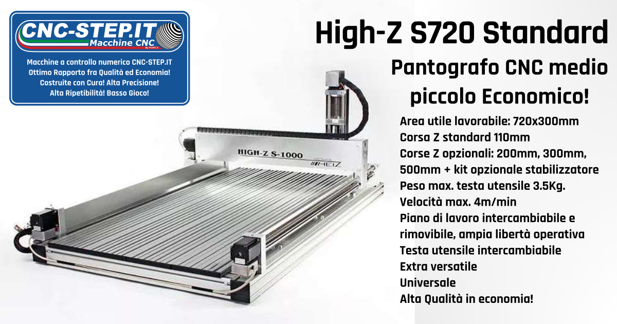 high-Z S1000 Standard, CNC medio piccolo extra conveniente, un ottimo ...